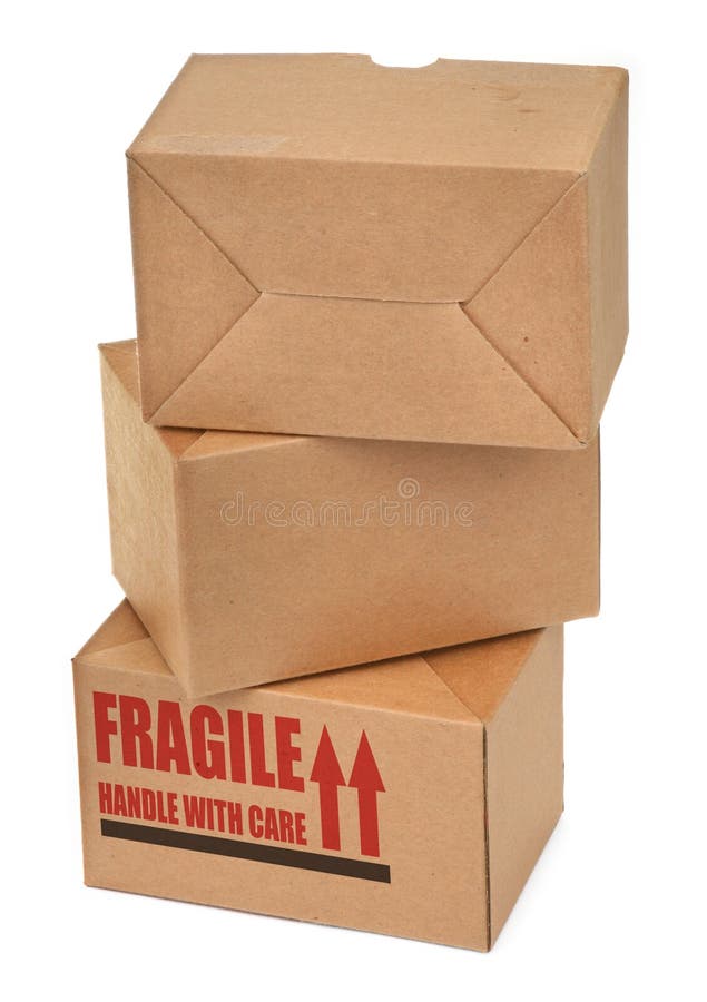 Brown Cardboard Boxes Arranged in Stack Stock Image - Image of balance ...