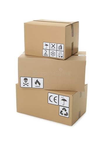 Warning Signs Cardboard Boxes Stock Photos - Free & Royalty-Free Stock ...