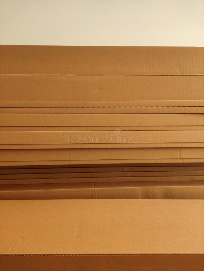 Stack of Cardboard Boxes Forming a Horizontal Pattern Stock Photo ...
