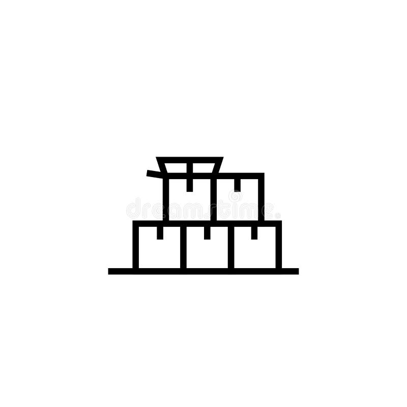 Stack Boxes Outline Stock Illustrations – 389 Stack Boxes Outline Stock ...