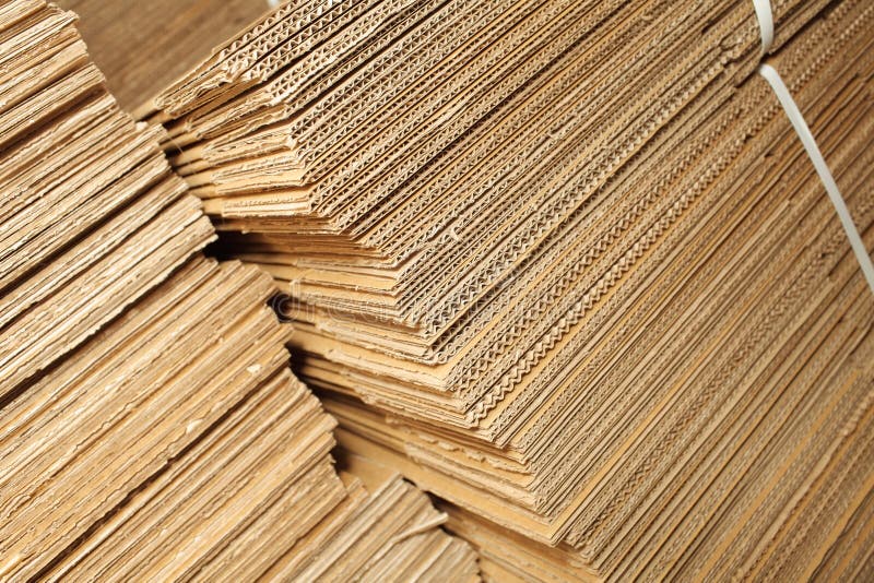 Stack of Cardboard Boxes. Free Shipping. Stock Photo - Image of packing ...