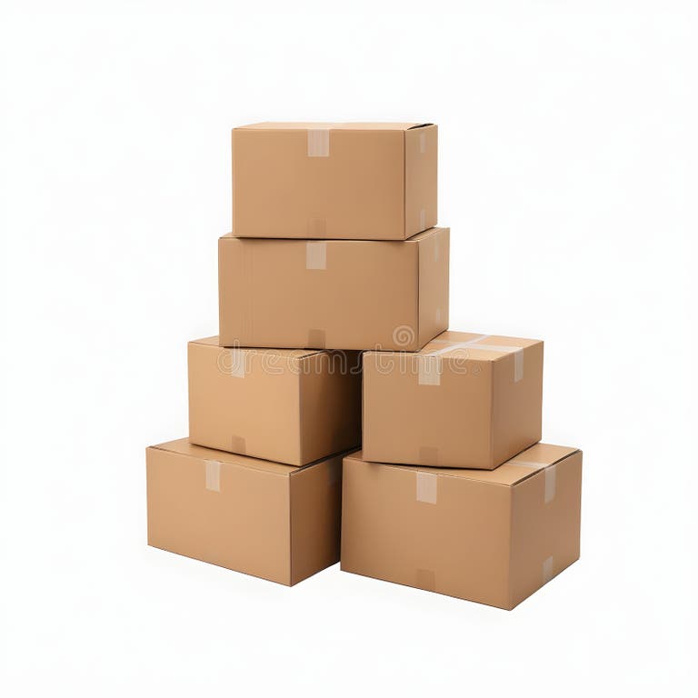 A Stack of Cardboard Boxes, Likely Containing Various Items for ...