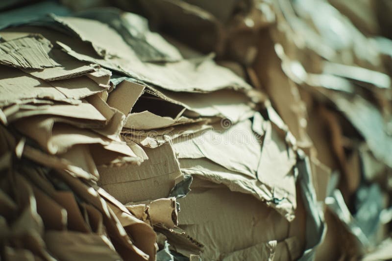 A Stack of Cardboard Boxes or Packaging Materials Sitting on a Flat ...