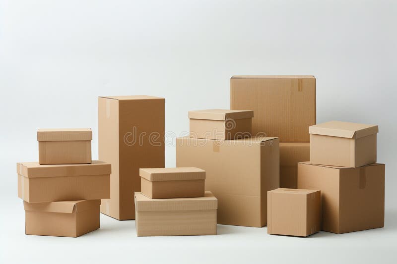 Stack of Cardboard Boxes stock photo. Image of freight - 316133994