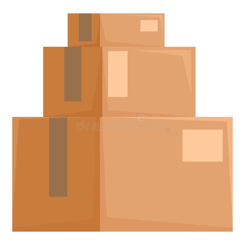 Stack of Cardboard Boxes Ready for Shipping Stock Illustration ...