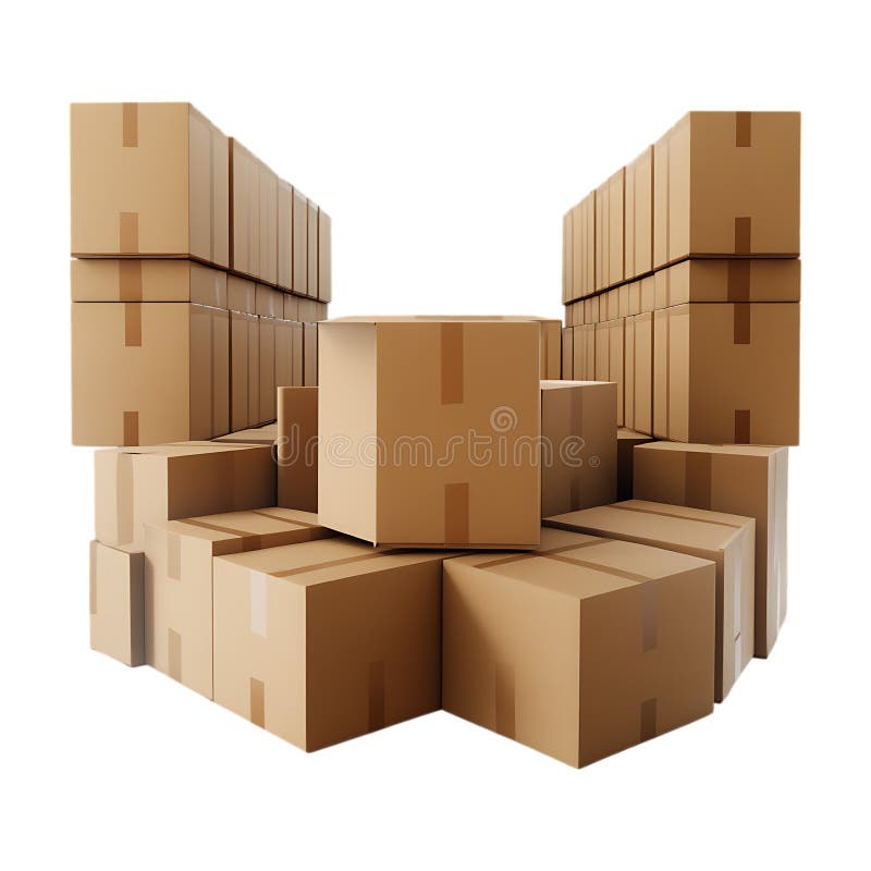 Stack of Shipping Containers on Transparent Background - Ai Generated ...