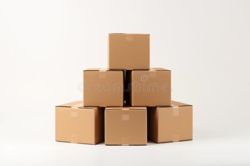 Stack of Cardboard Boxes. Storage Boxes, Cardboard Containers Stock ...
