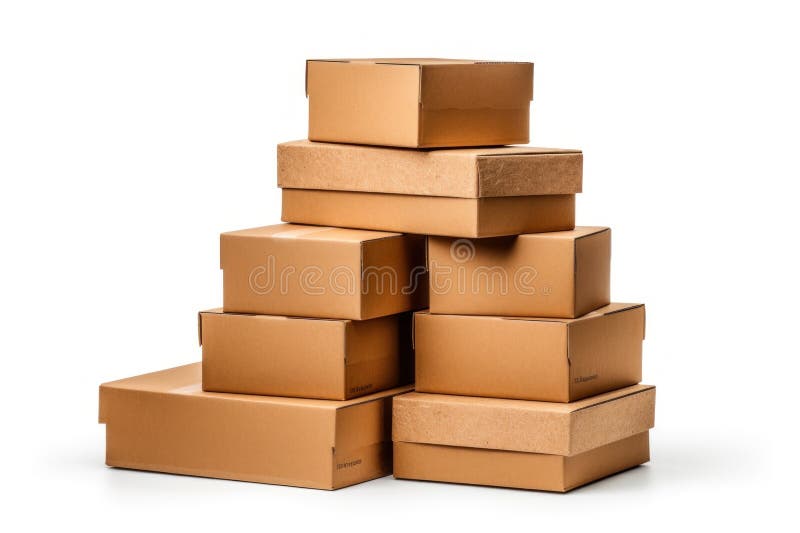 Stack of Cardboard Boxes. Storage Boxes, Cardboard Containers Stock ...