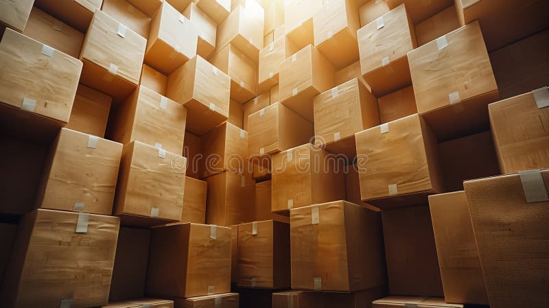 Stack Cardboard Boxes Tape Them Stock Photos - Free & Royalty-Free ...