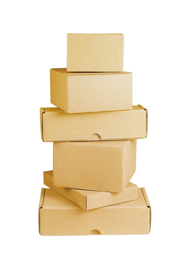 Stack of Cardboard Boxes stock photo. Image of paper - 243284884