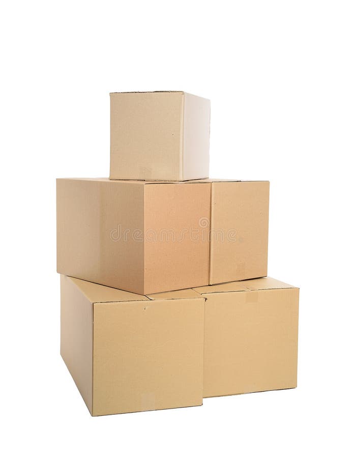 Stack of cardboard boxes stock image. Image of fragile - 53460379