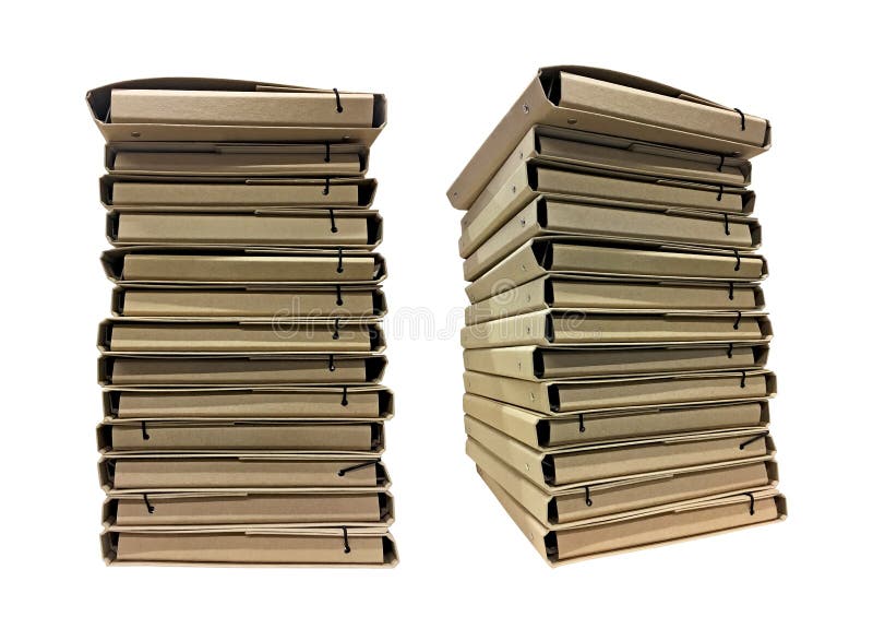 Stack of Cardboard Folders for Documents Stock Image - Image of archive ...