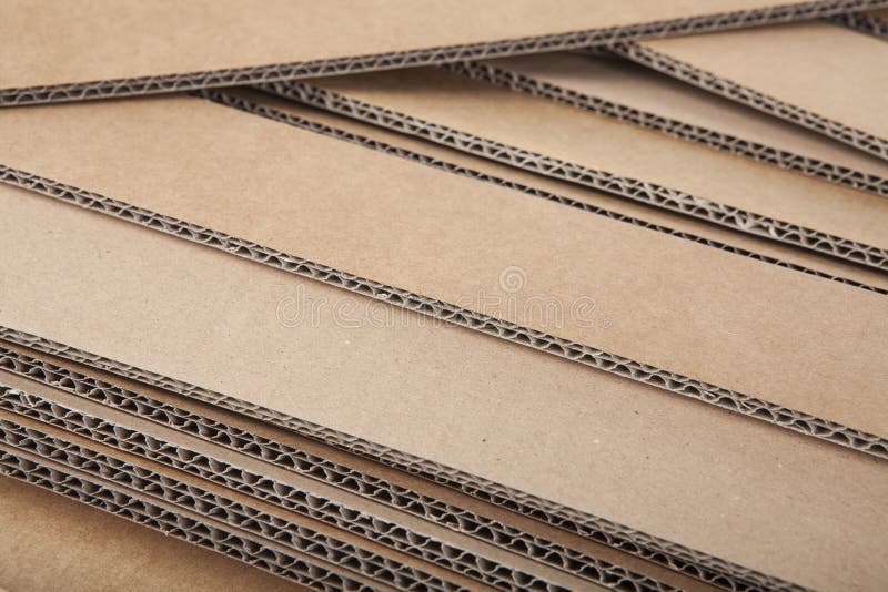 A Stack of Cardboard Forms Made of Corrugated Cardboard Stock Image ...