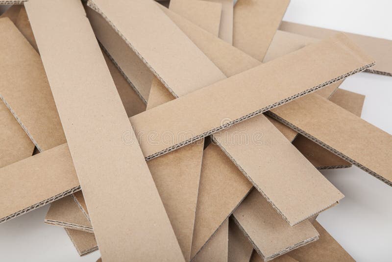 A Stack of Cardboard Forms Made of Corrugated Cardboard Stock Image ...