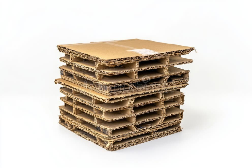 A Stack of Cardboard Pallets Ready for Use. these Pallets are Essential ...