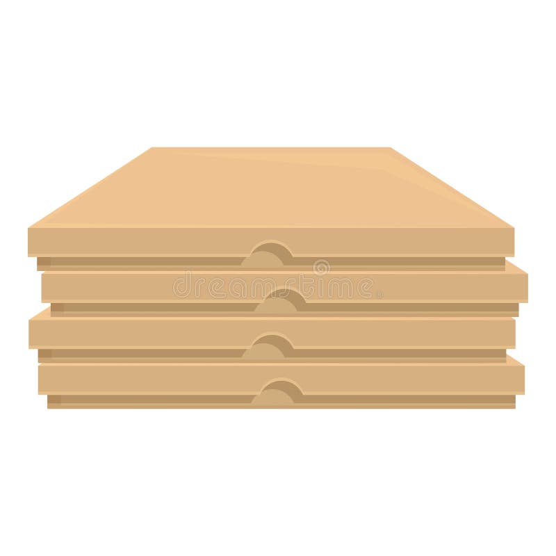 Stack of Cardboard Pizza Boxes for Delivery Service Stock Vector ...
