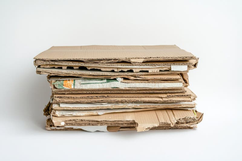 Stack of Cardboard Sheets Stacked Together. these Sheets Represent ...