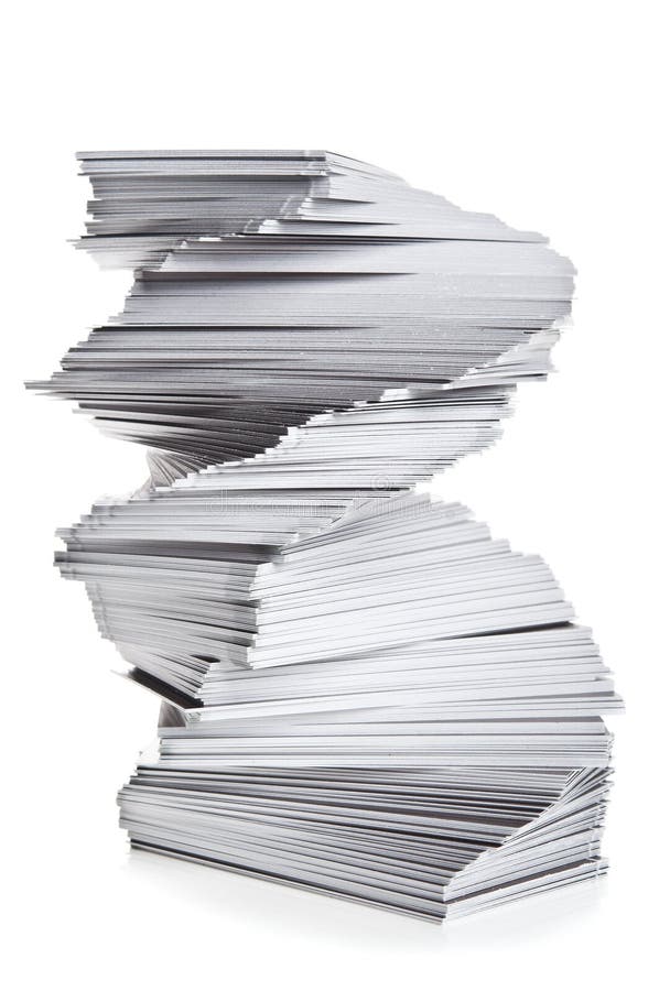 Stack of Cards on Reflective Plane Stock Photo - Image of object ...