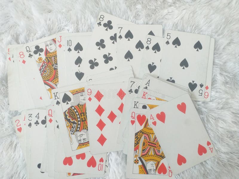 Stack of Cards on the Table Stock Image - Image of cards, fullhouse ...