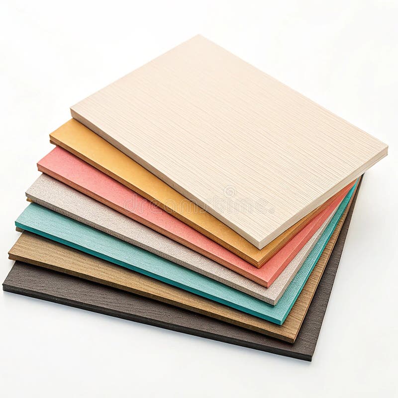 Colorful Cardstock Stack with Textures Stock Illustration ...
