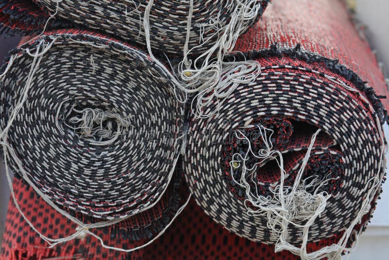 Stack of carpets or mats stock image. Image of marketplace - 40390685