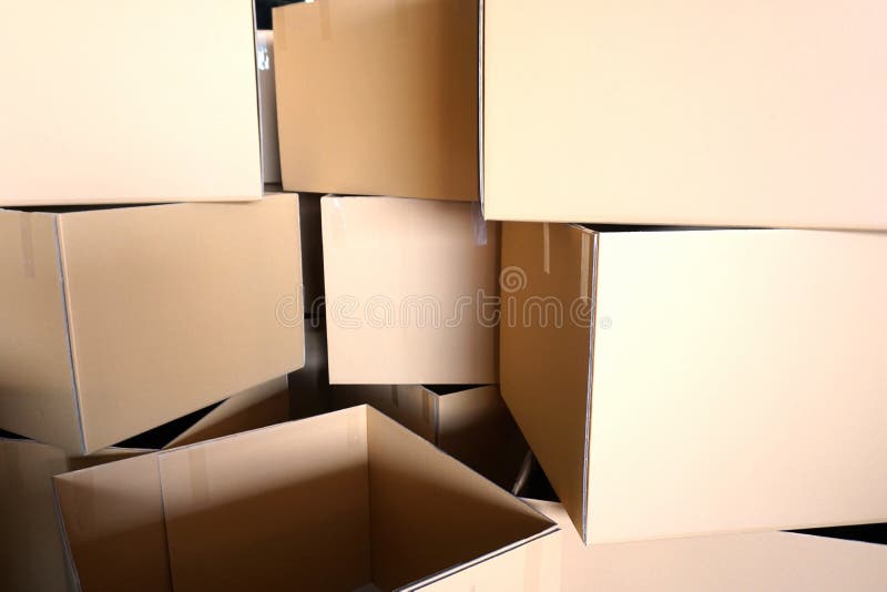 Stack of carton box stock photo. Image of cargo, brown - 97719378