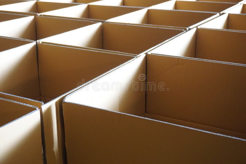 Stack of carton box stock image. Image of building, pile - 119294143