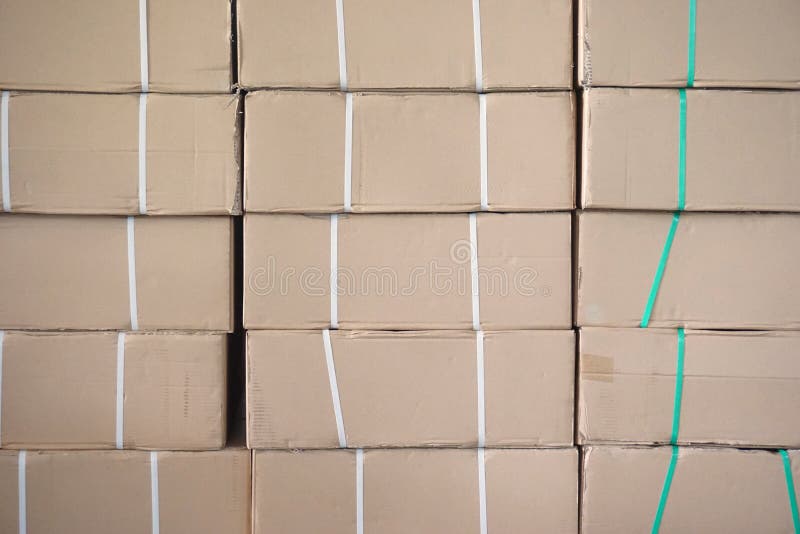 Stack of carton box stock image. Image of cardboard - 110986445