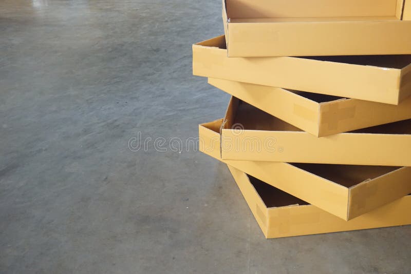 Stack of carton box stock image. Image of cargo, pallet - 112732487