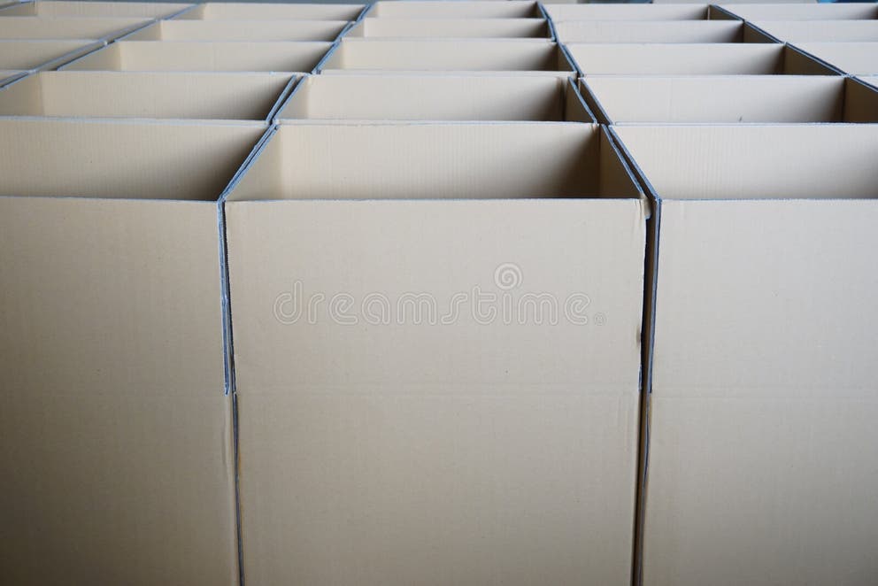 Stack of carton box stock photo. Image of factory, packing - 119293996