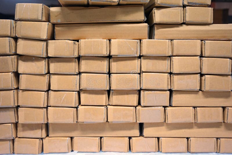 Stack of carton box stock photo. Image of cargo, packaging - 119294144