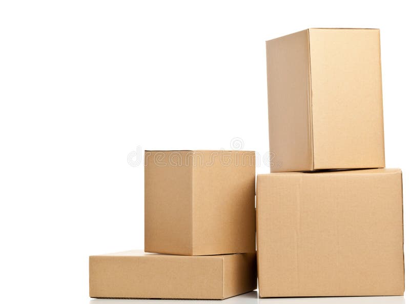Stack of cartons stock image. Image of pack, corrugated - 34571567