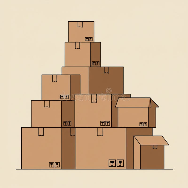 Cartoon Cardboard Boxes Stock Illustrations – 10,264 Cartoon Cardboard ...