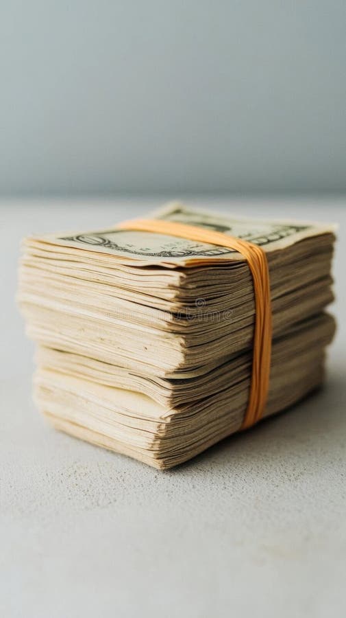Stack of Cash, a Close-Up View of Currency Stock Illustration ...