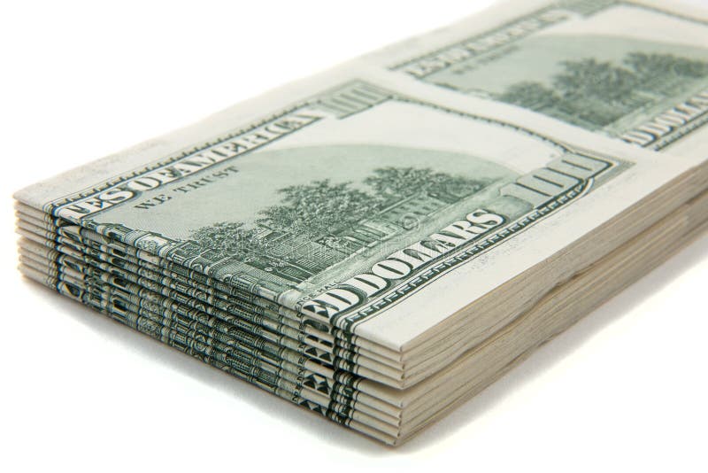 Stack of Cash (US Dollars Hundreds) Stock Photo - Image of dollars ...