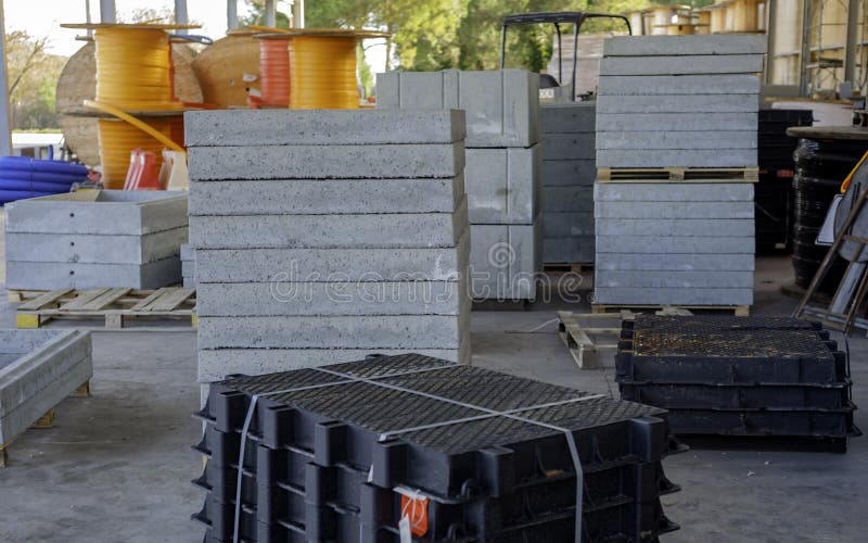 Stack of Cast Iron Manhole for Manhole Cover Sewer I Stock Image ...