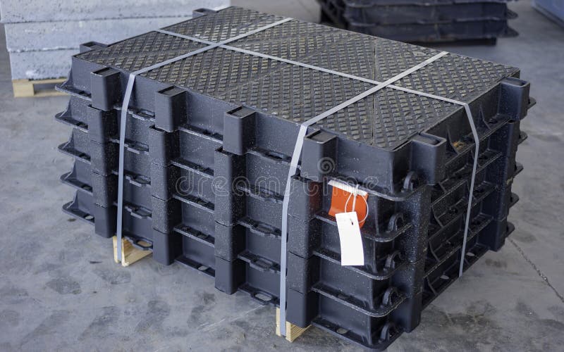 Stack of Cast Iron Manhole for Manhole Cover Sewer Stock Photo - Image ...