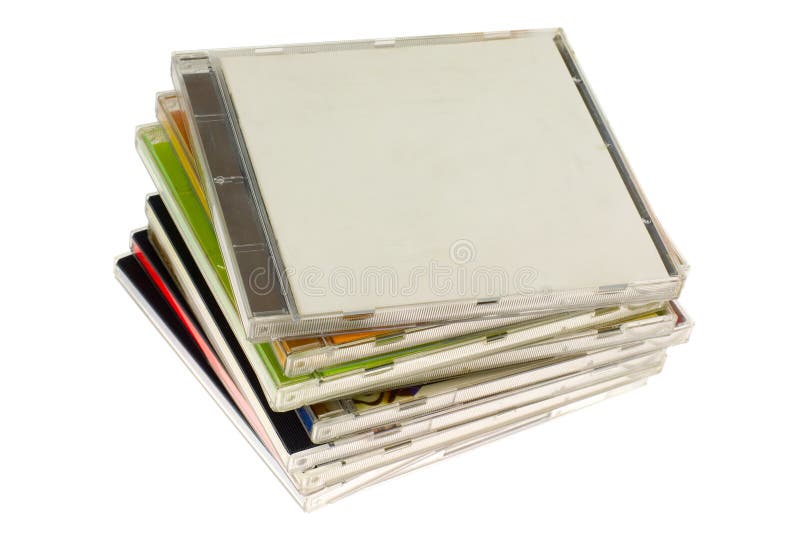 Stack of CD casings stock image. Image of isolated, disk - 3106471