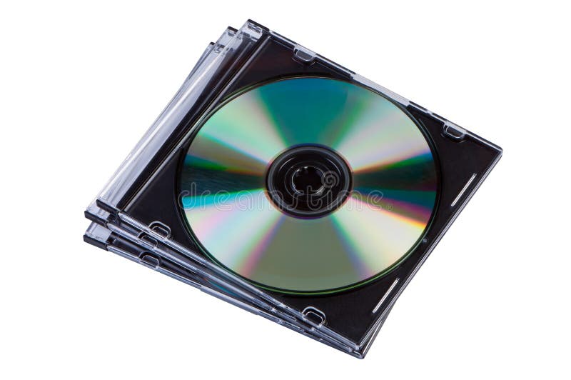 Stack CD Discs in Box Isolated. Stock Image - Image of pile, compact ...