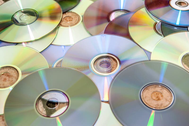 Stack of Cd and of Purple Dvd Collection Stock Photo - Image of ...