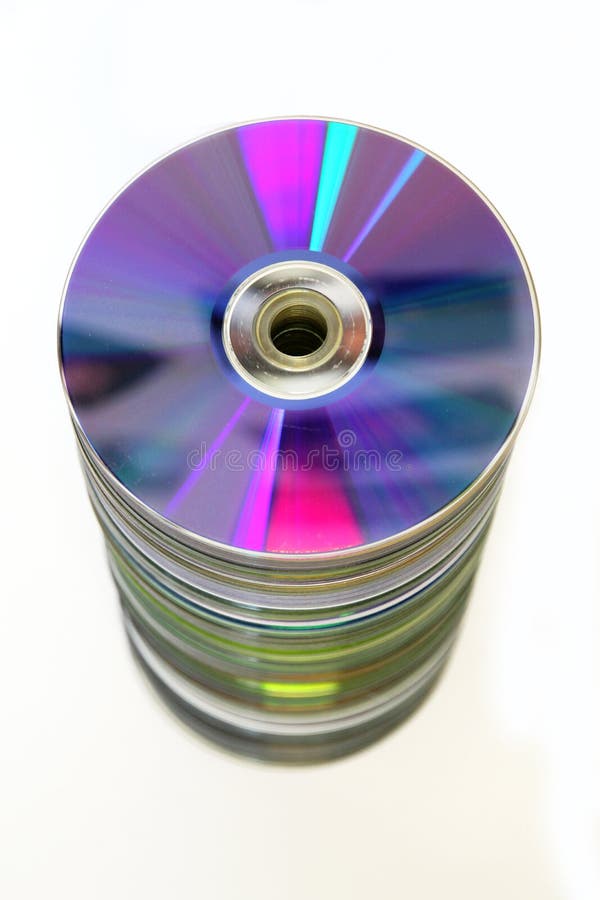 Stack of CDs and DVDs stock photo. Image of data, memory - 20504256