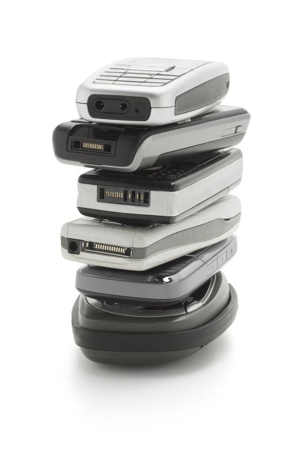 Stack of Phones stock image. Image of objects, communication - 2464275