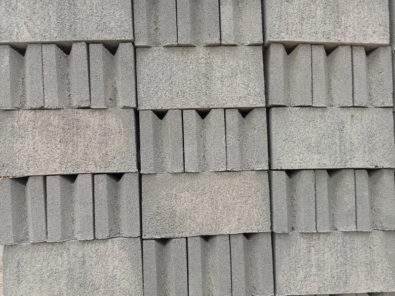 The Stack of the Cement Block.the Texture of the Concrete Block Stack ...