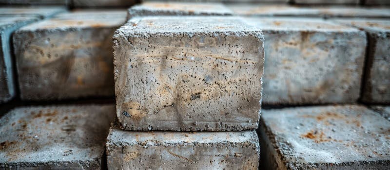 Stack of Cement Blocks stock image. Image of block, solid - 313950973