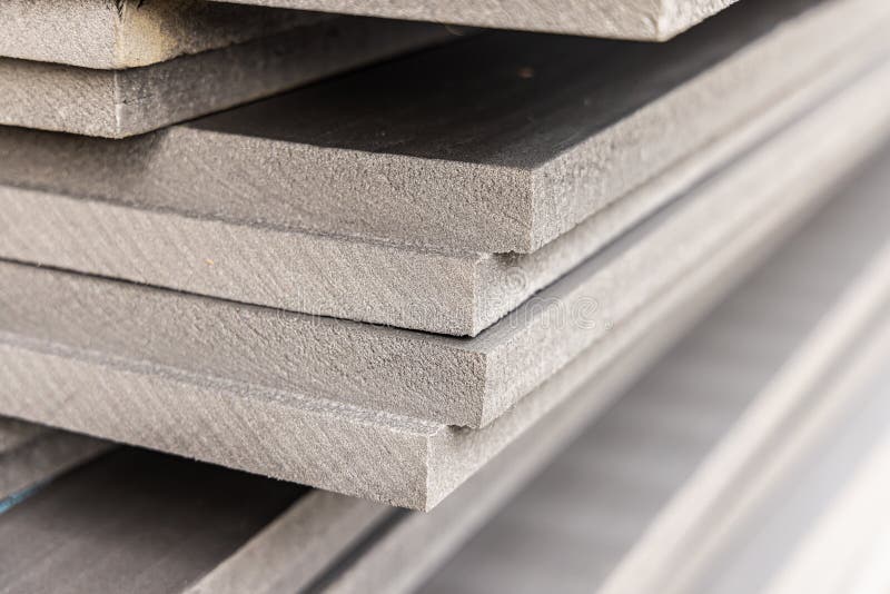 Stack of Cement Bonded Particle Boards Forming a Linear Pattern Stock ...