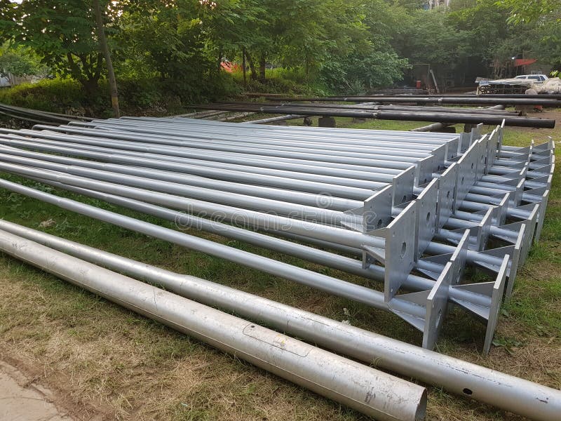 Stack of Cement Pillars for Construction Stock Image - Image of pillars ...