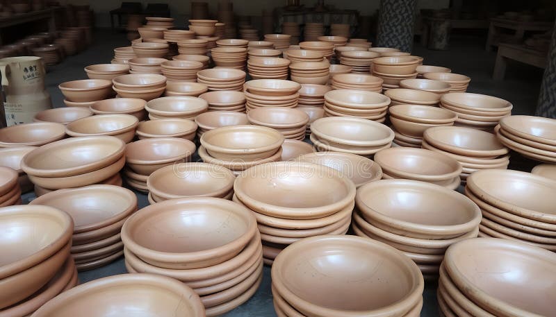 Stack of Ceramic Bowls, Representing Pottery Crafts and Handmade ...