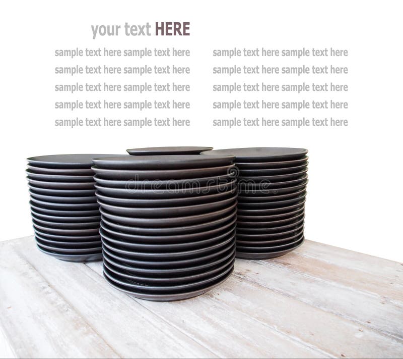 A stack of ceramic plates stock photo. Image of manufacture - 243250592