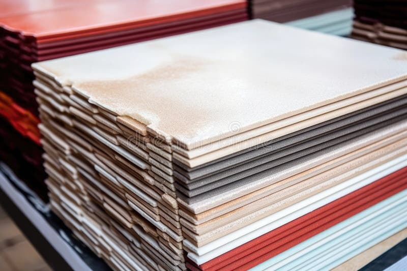 Stack of Ceramic Tiles for Flooring in a New House Stock Photo - Image ...