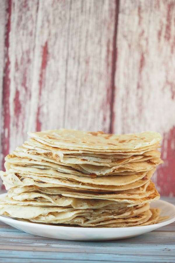 Stack of Chapati on a Plate Stock Photo - Image of recipes, cuisine ...